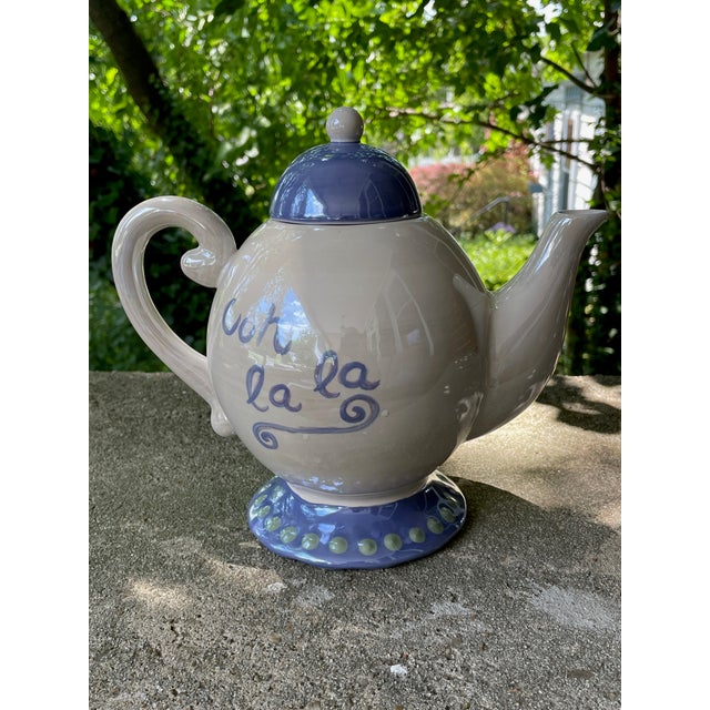 Early 21st Century French Theme Tea Pot | Chairish