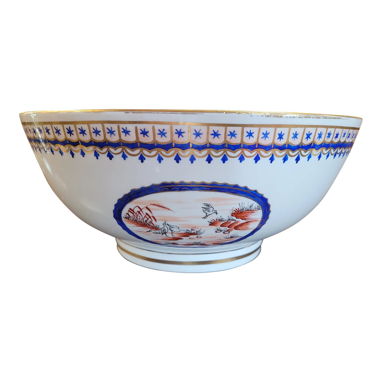 1900s Chinese Export Style Antique Center Bowl France | Chairish