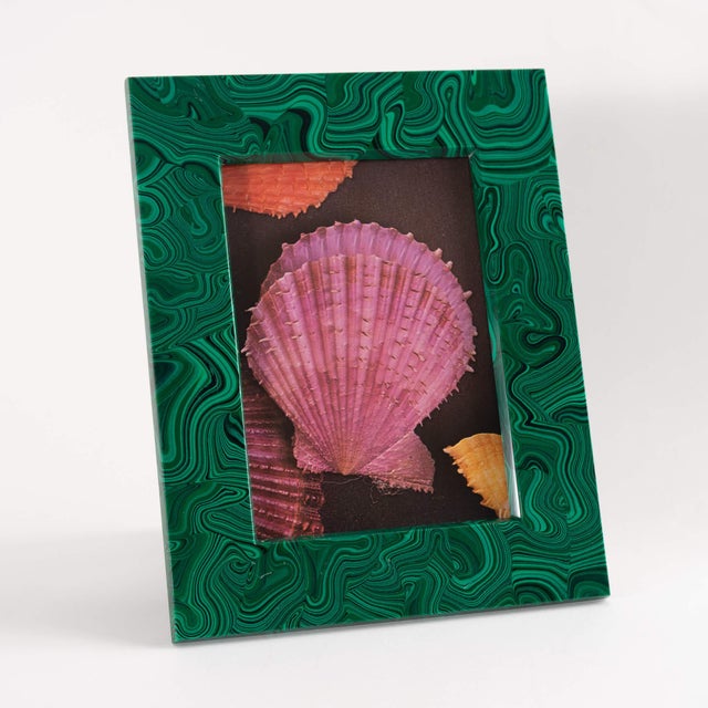 Vintage Faux Malachite Picture Frame | Chairish