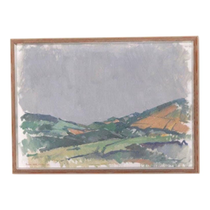 Gustav-Adolf Johansson, Valley, 1972, Oil on Canvas, Framed | Chairish
