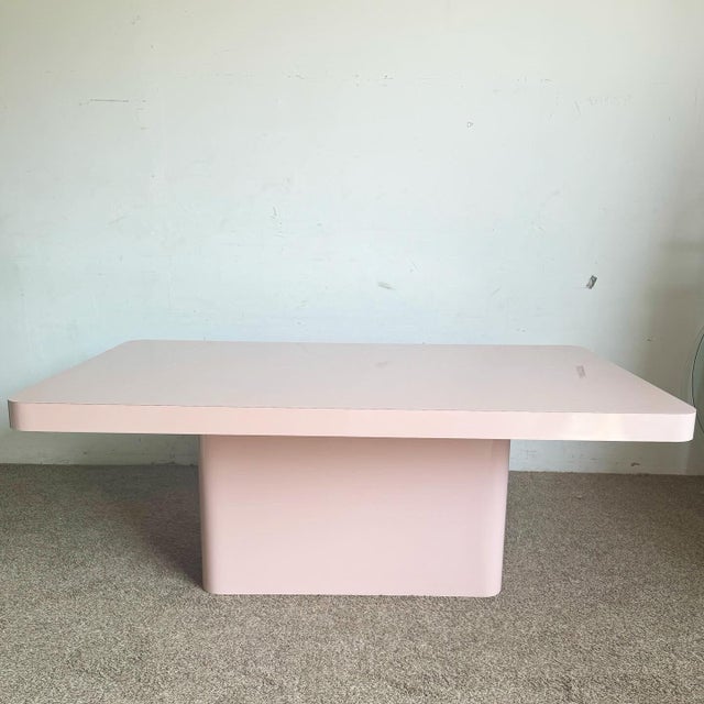 Postmodern Mauve Lacquer Laminate Dining Table | Chairish