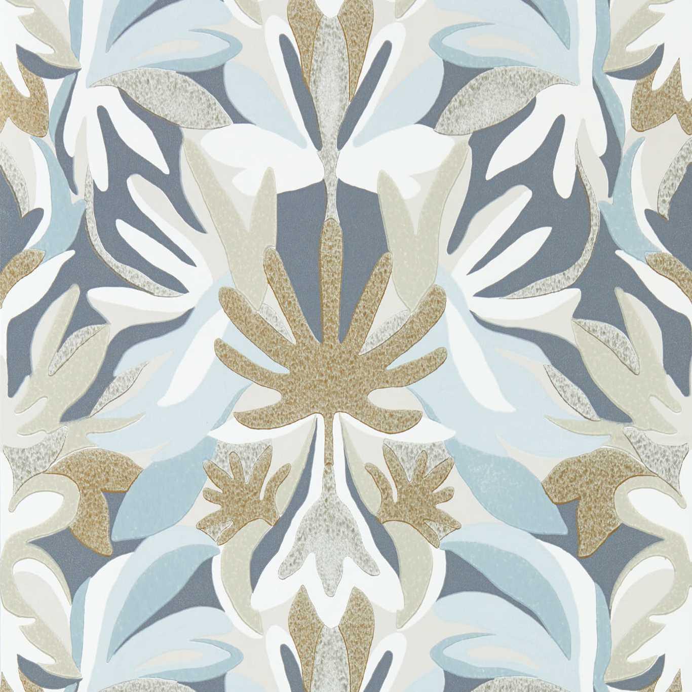Harlequin Melora Wallpaper in Hempseed/Exhale/Gold - a Sample | Chairish