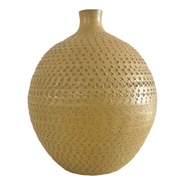 Vintage Otagiri Omc Japan Stoneware Textured Pottery Vase | Chairish