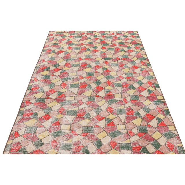 Vintage Zeki Müren Rug With Polychromatic Geometric Pattern From Rug ...