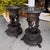 Pair of Antique Iron Winged Griffin Brazier Plant Stand Urns | Chairish