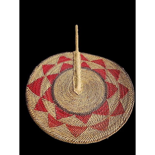Vintage African Bolga Grass Fan | Chairish
