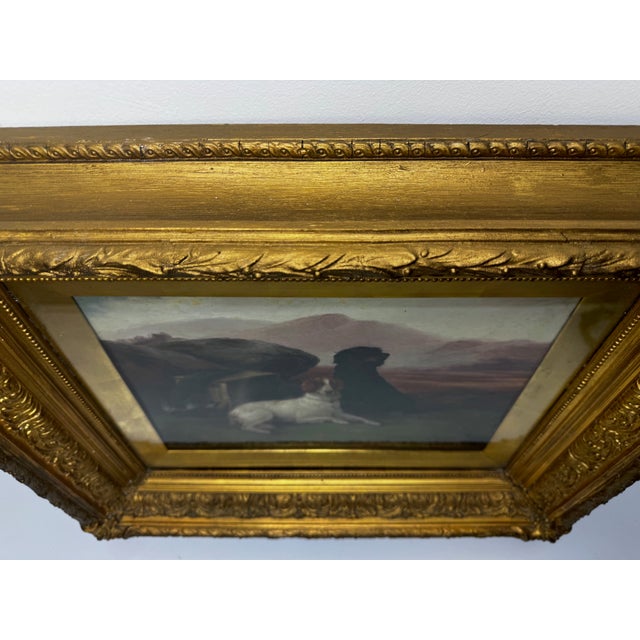 English Victorian Hunting Oil Painting “Game Dogs” – Robert Cleminson ...