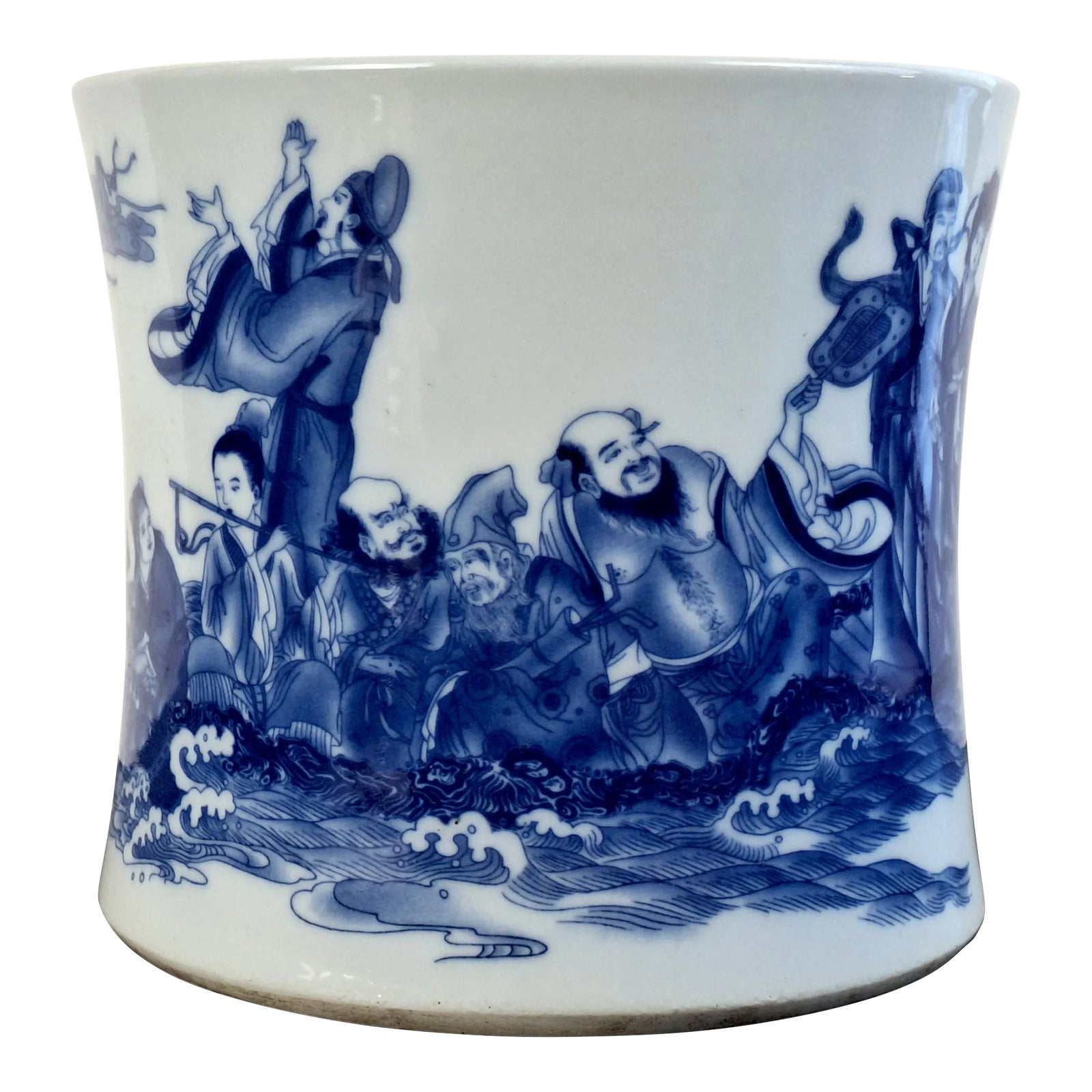 Chinese Porcelain Ba Xian Guo Hai Bitong | Chairish