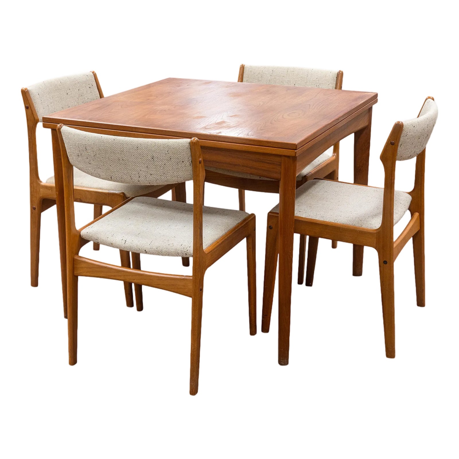 1960s Danish Borge Morgensen Swivel Top Game Table & 4 Johannes ...