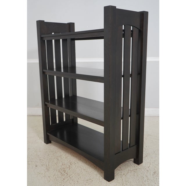 Pair Mission Oak Arts & Crafts Open Bookcases | Chairish