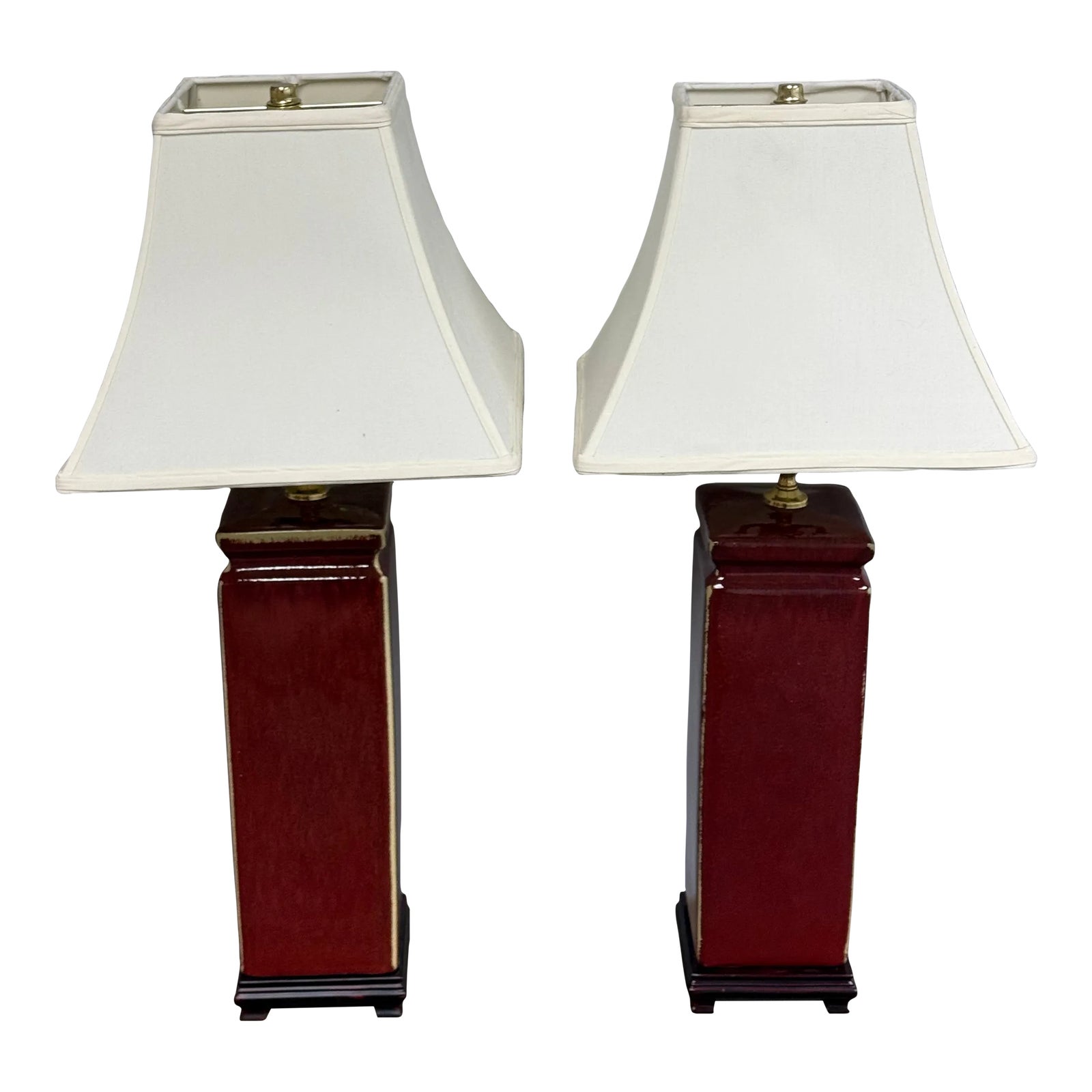 Vintage Ming Style Ceramic Table Lamps, a Pair | Chairish