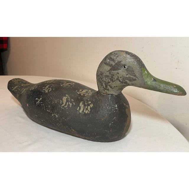 Antique Hand Carved Wood Folk Art Mallard Duck Decoy Shore Bird ...