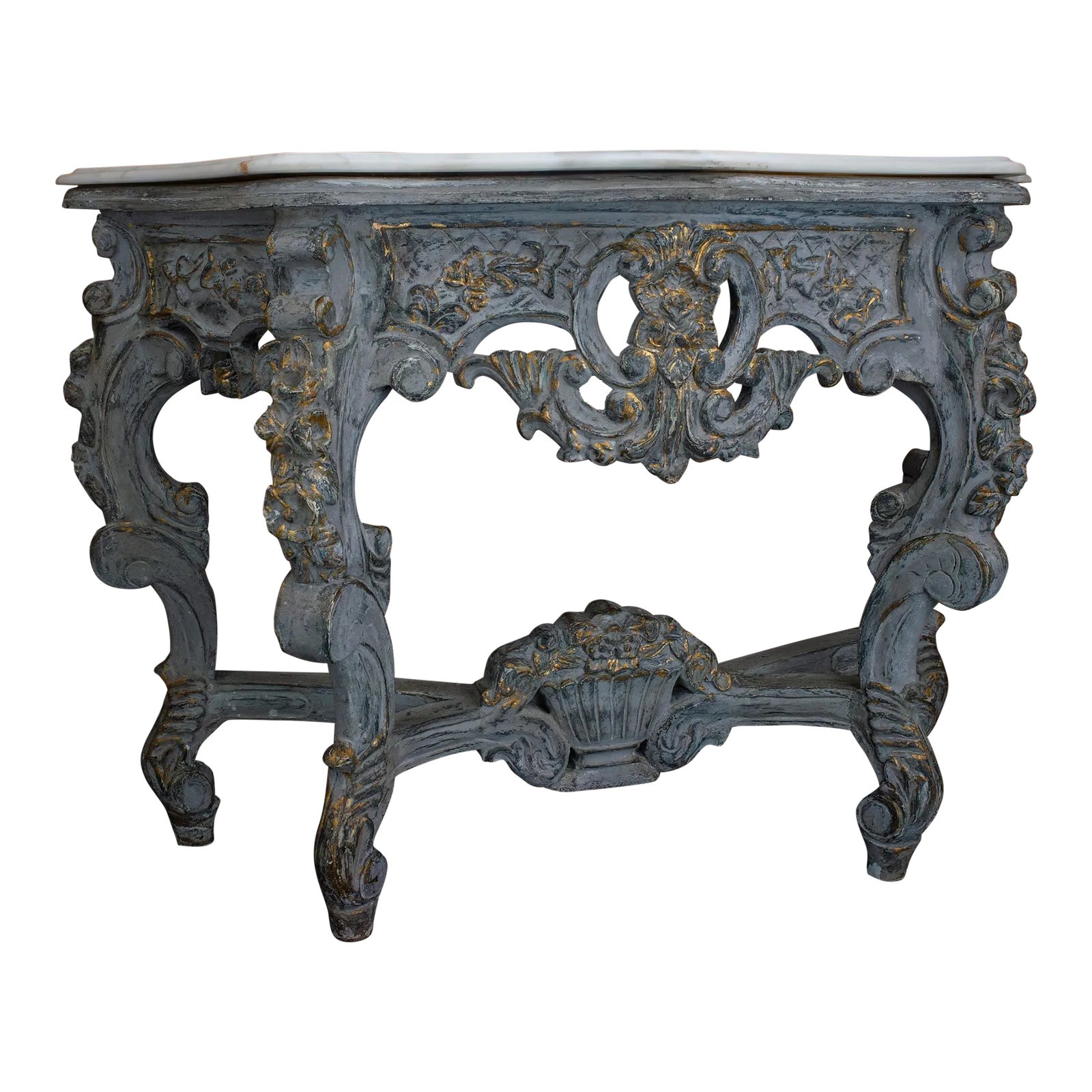 Early 19th Century Vintage Hand Carved French Rococo Style Entryway ...