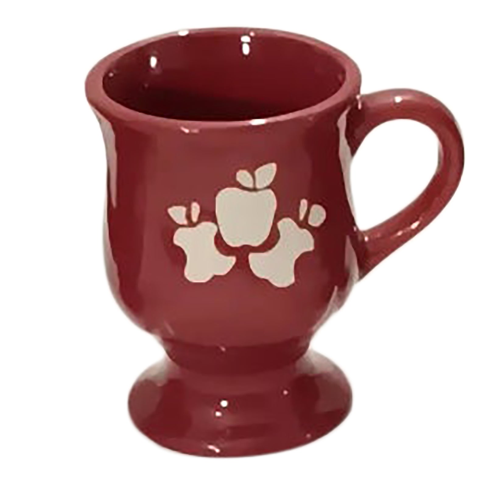 Vintage Libbey Heavy Coffee Mug With Etched Apple Design | Chairish