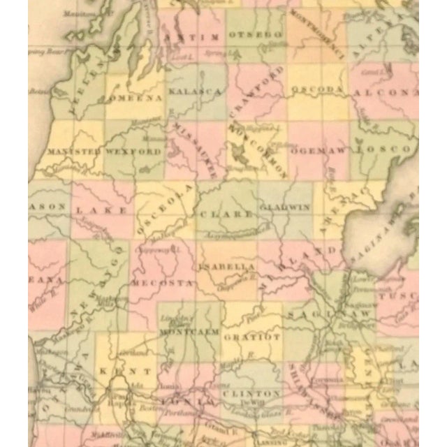 Original Antique Map of Michigan,(USA), C. 1800 | Chairish