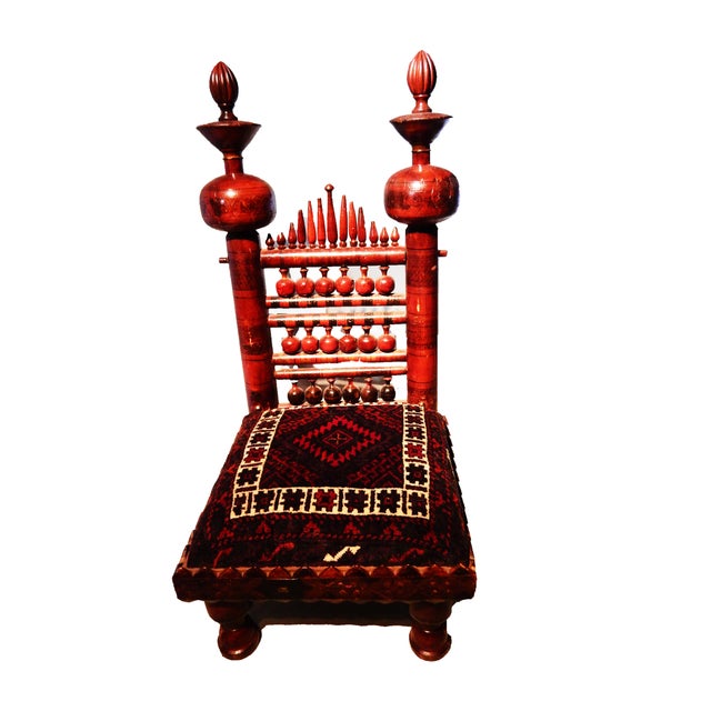 Old Punjabi Indian Wedding Chair | Chairish
