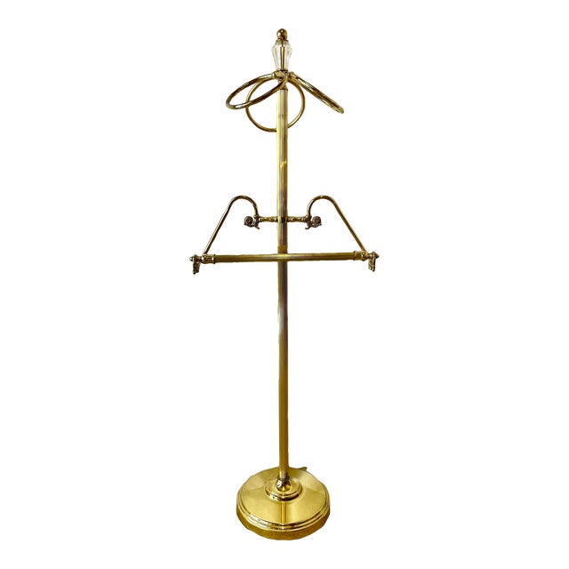 Vintage Brass Valet | Chairish