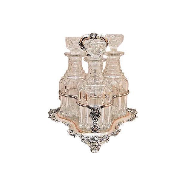 Triple Decanter Caddy | Chairish