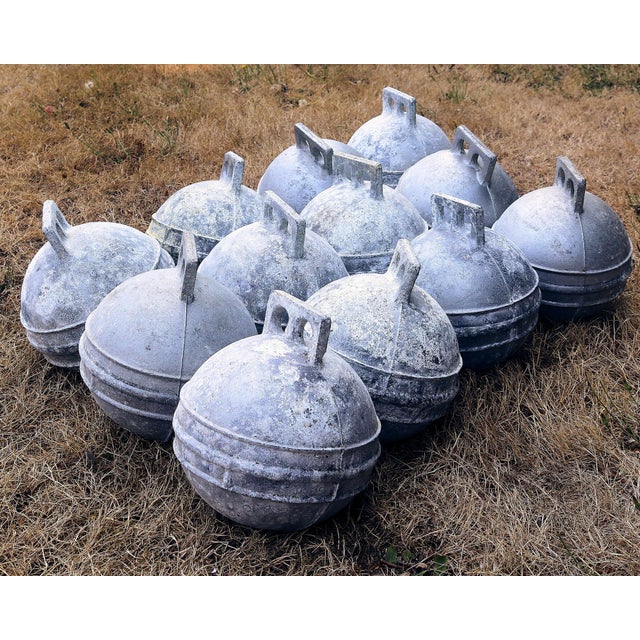 1940s Metal Fishing Buoys / Floats - Set of 12 | Chairish