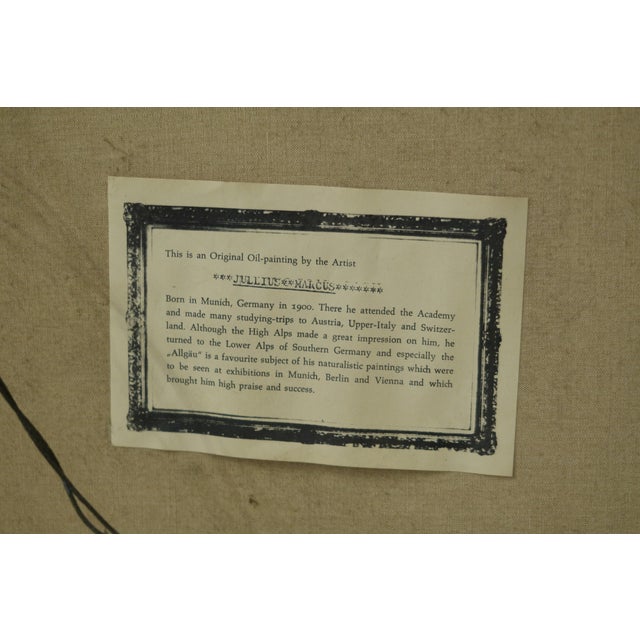 Julius Marcus Signed Meadow Scene Oil Painting on Canvas | Chairish