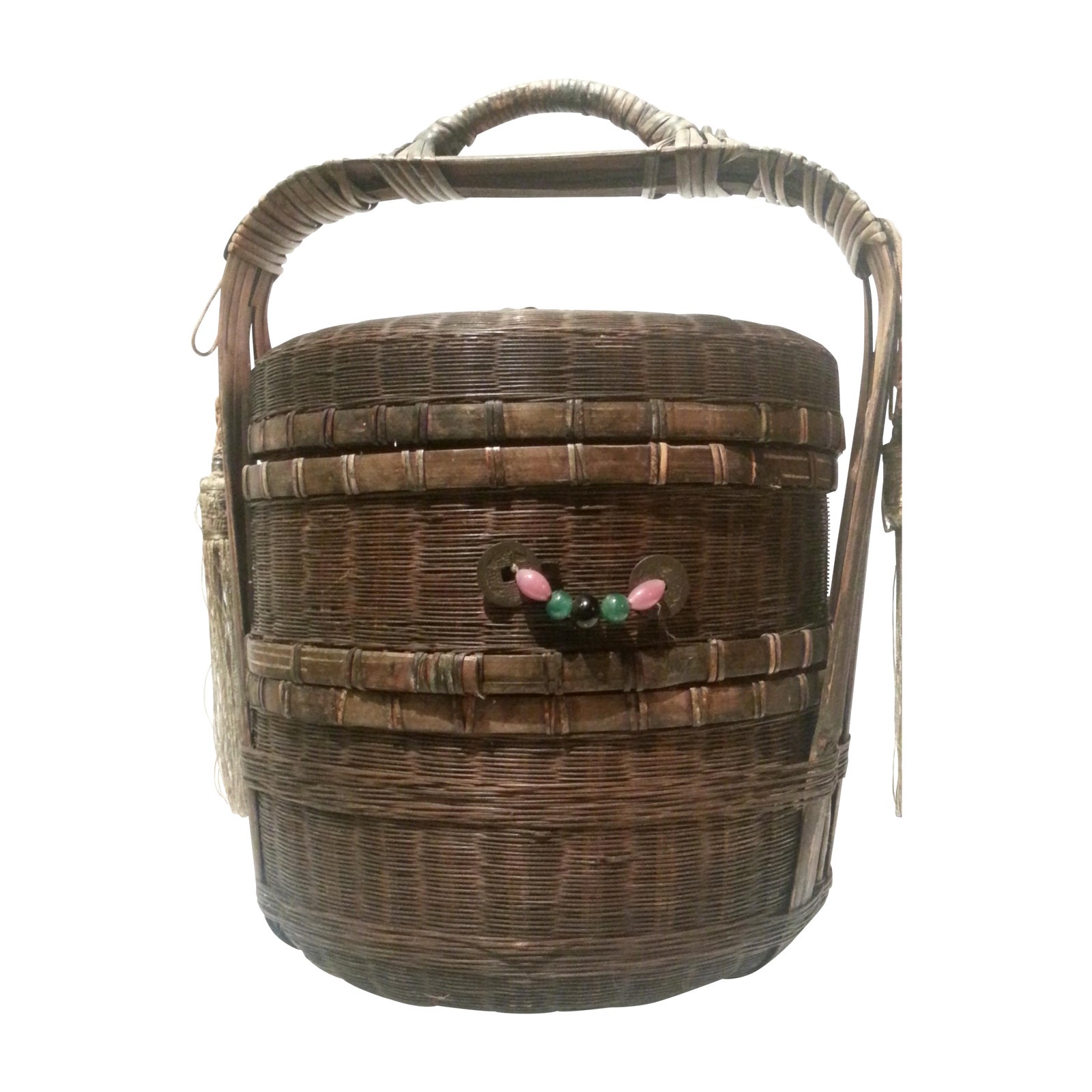 Chinese Stacking Sewing Basket | Chairish