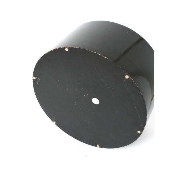 Intrex Habitat Modern Black Enameled Wood Round Low Table 1 | Chairish