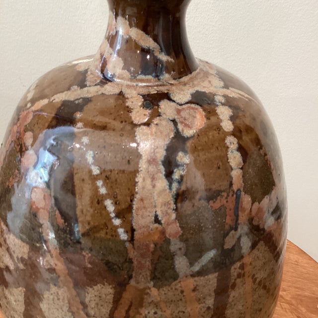 Mid 20th Century Cecil Strawn Brown Abstract Design Studio Pottery ...