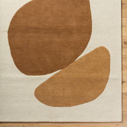 Rossi Hand Tufted Modern Abstract Earth Tone Wool Rug | Chairish