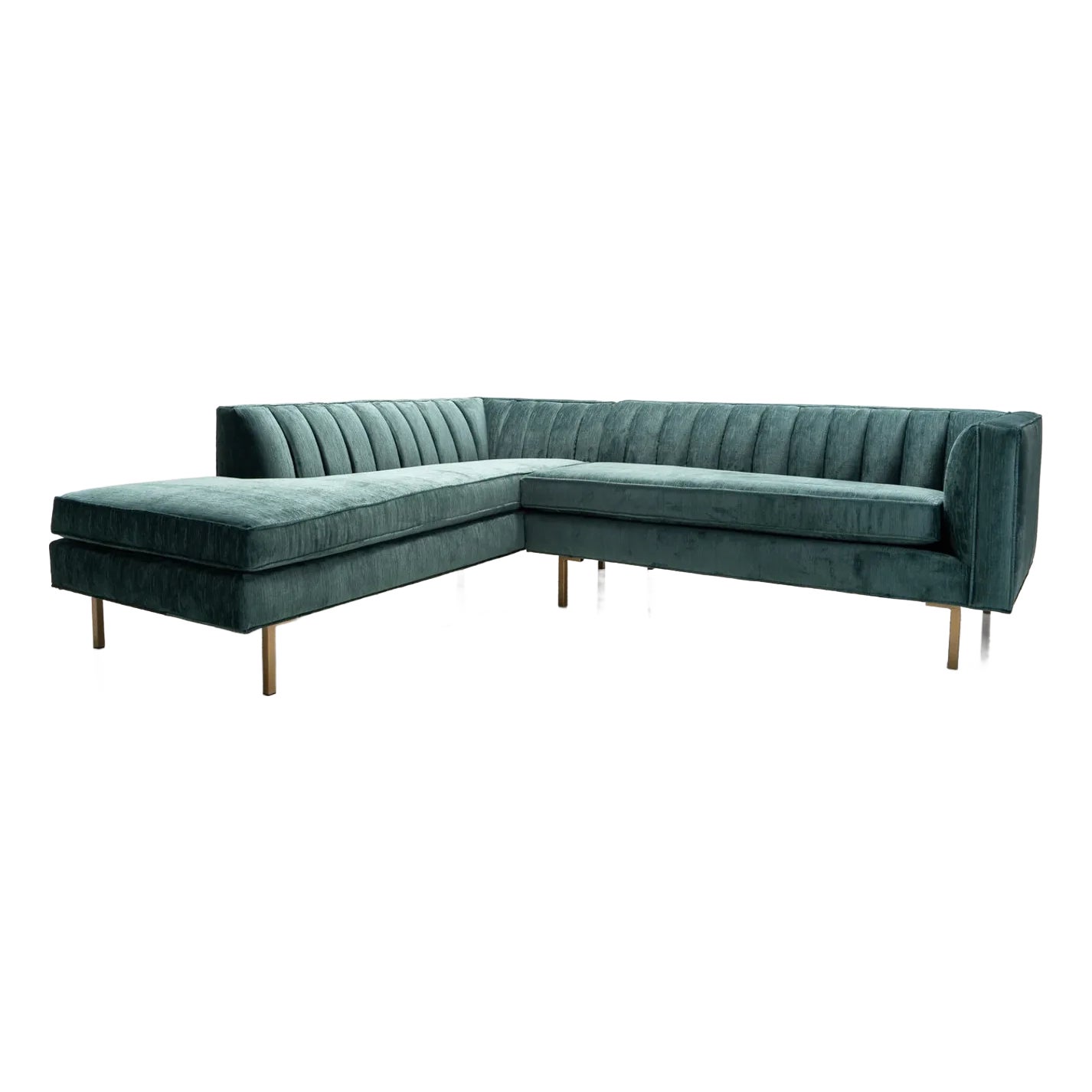 Hollywood Regency Style "Channel" Sectional Sofa Custom | Chairish