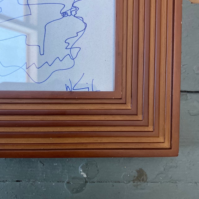 1980’s Original Wayne Cunningham Abstract Pen and Ink Drawing | Chairish