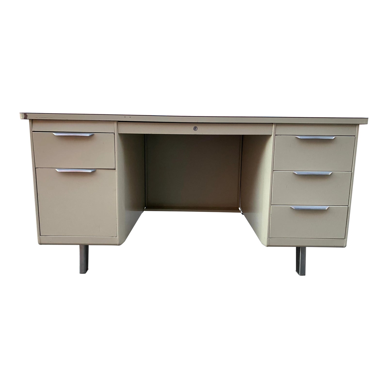 General Fireproofing Co Metal Tanker Desk | Chairish