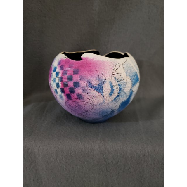 Signed Zufelt Designs Hand Painted Abstract Studio Art Pottery Bowl ...