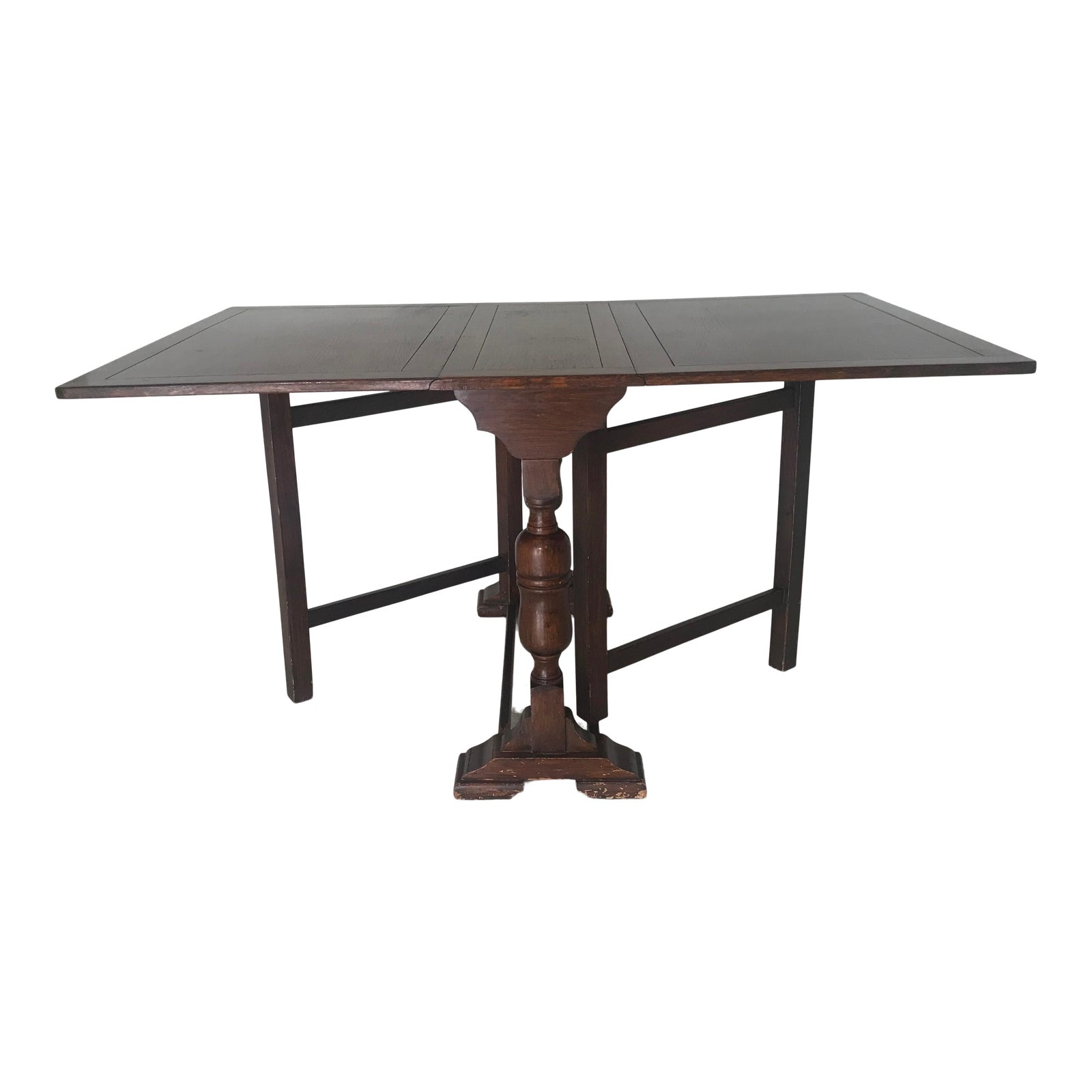 Rectangle Solid Wood Gate Leg Drop Leaf Table | Chairish