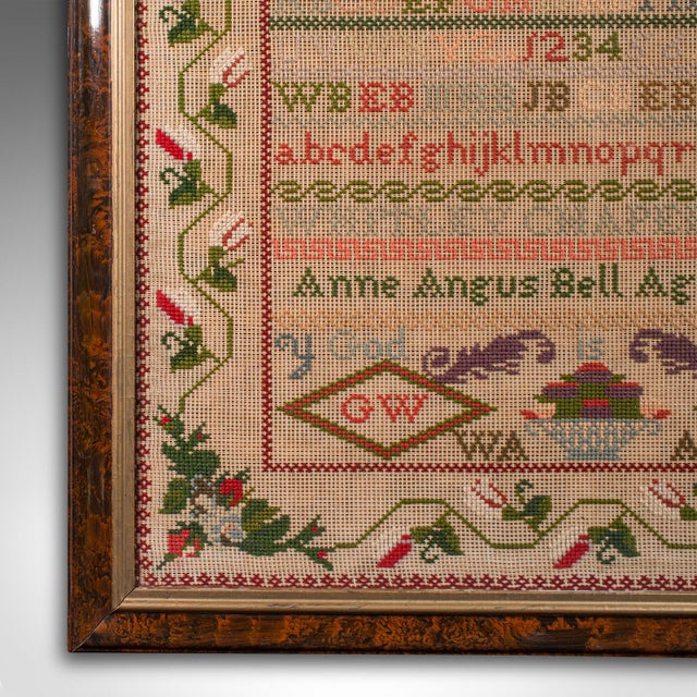 1880's Large Antique School Sampler | Chairish