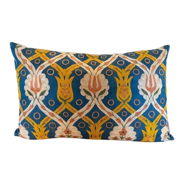 Tulip Embroidered Pillow Cover | Chairish