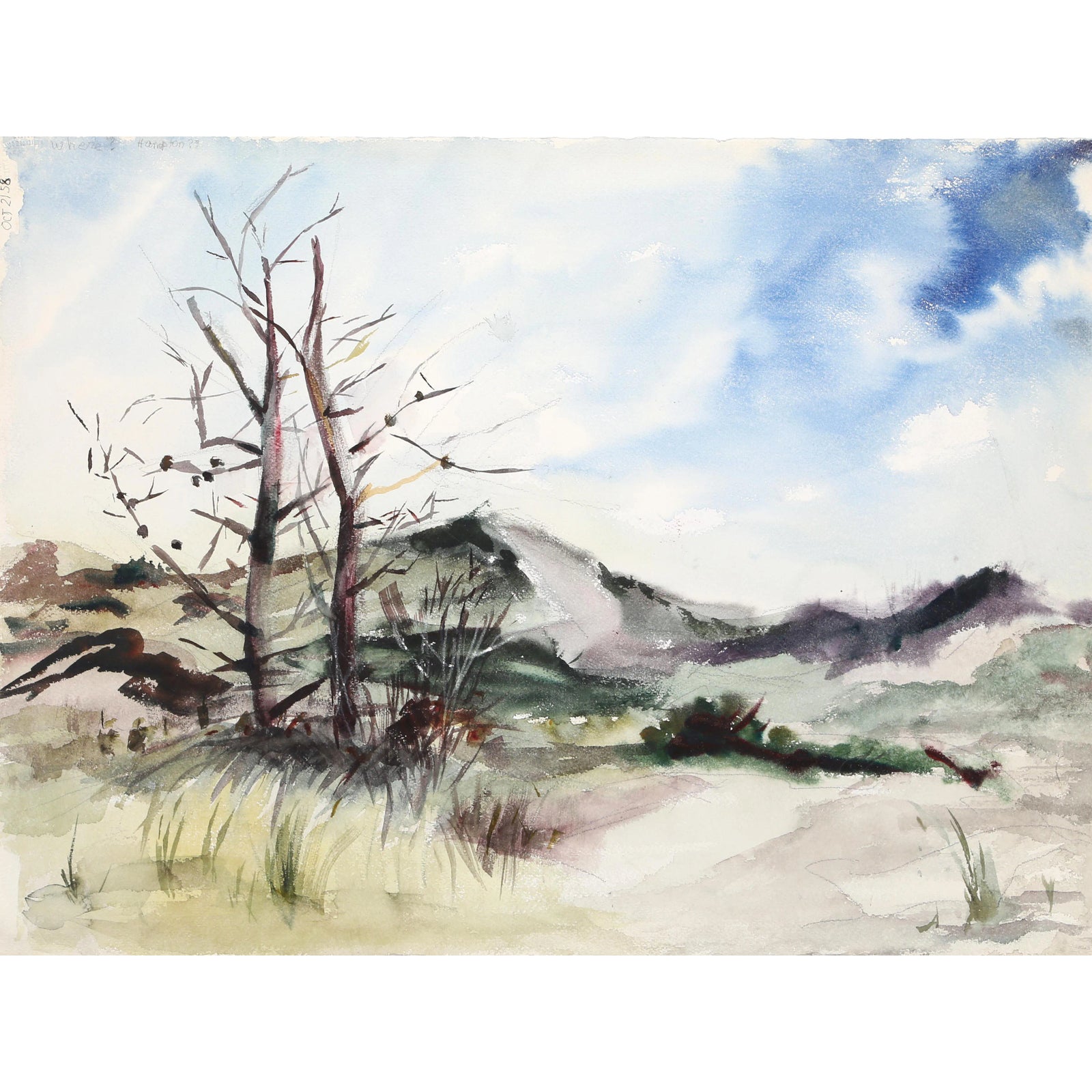 Eve Nethercott, Hamptons (P6.22), Watercolor on Paper | Chairish