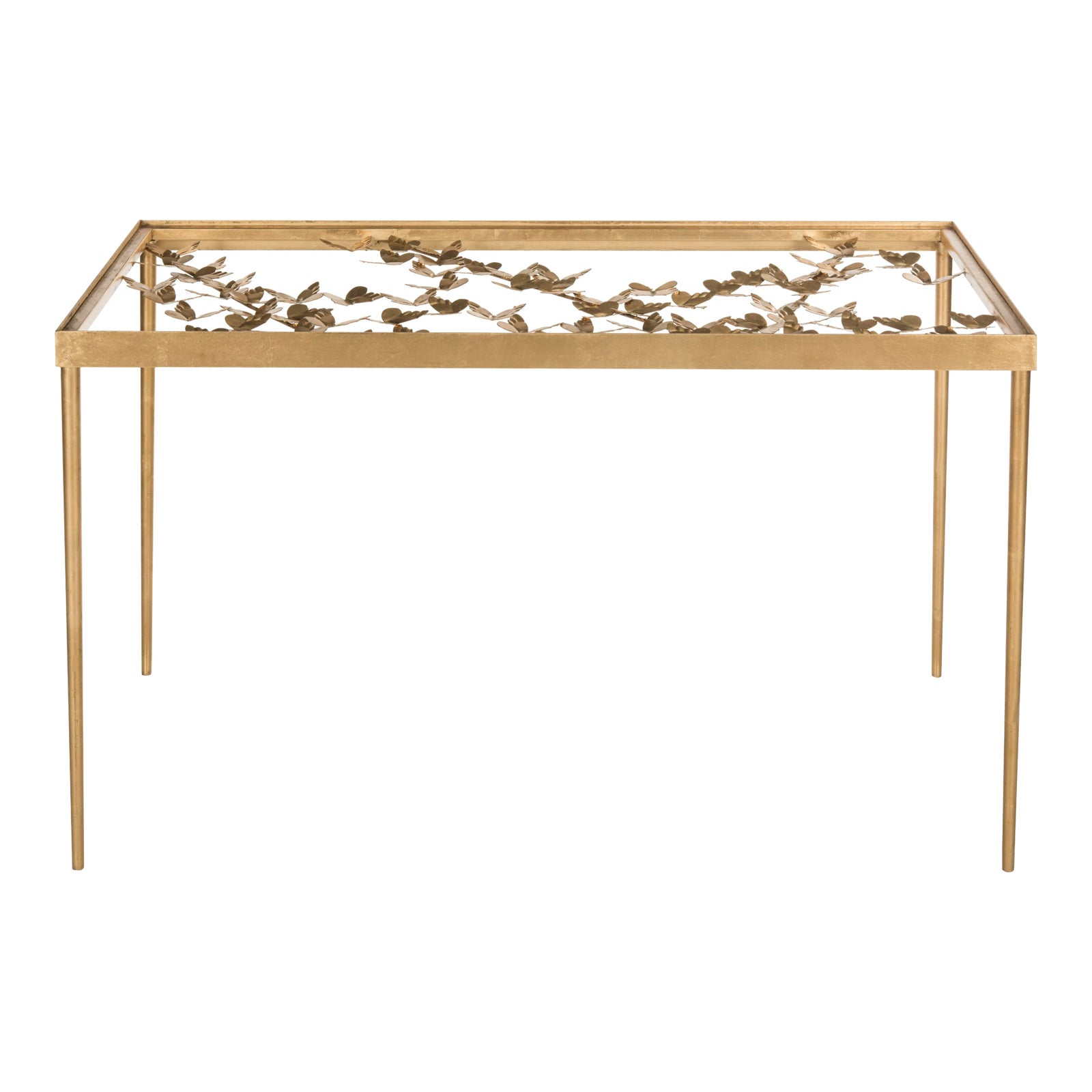 Butterfly Desk in Antique Gold | Chairish