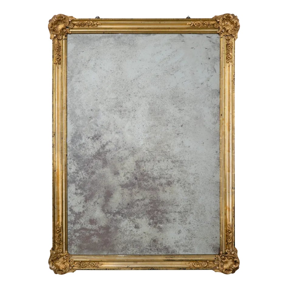large-french-gilded-mirror-by-luigi-filippo-1900s-chairish
