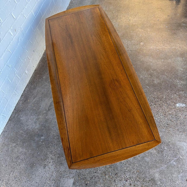 Deilcraft Walnut Raised Edge Coffee Table | Chairish