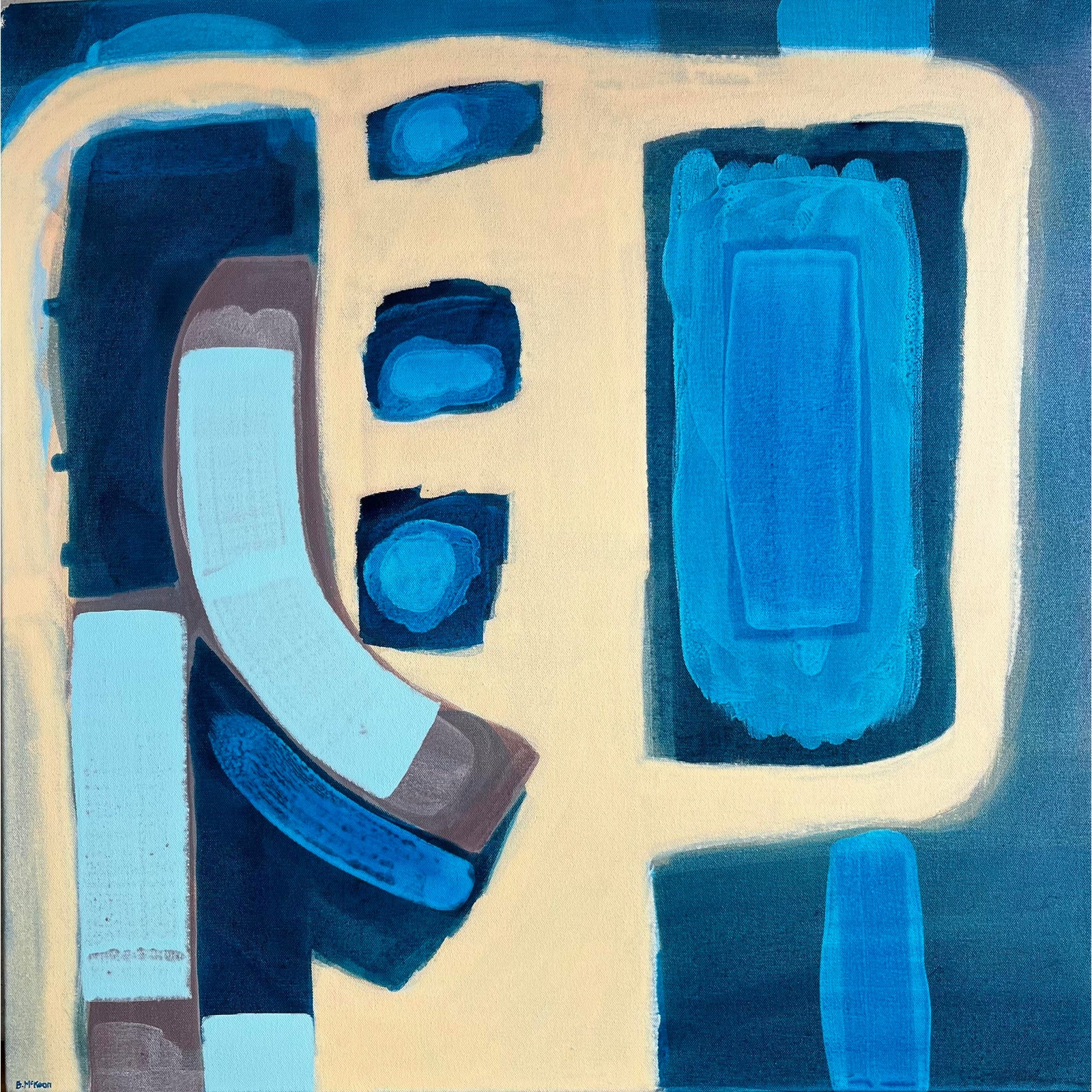 Pool Slide, Abstract Painting | Chairish