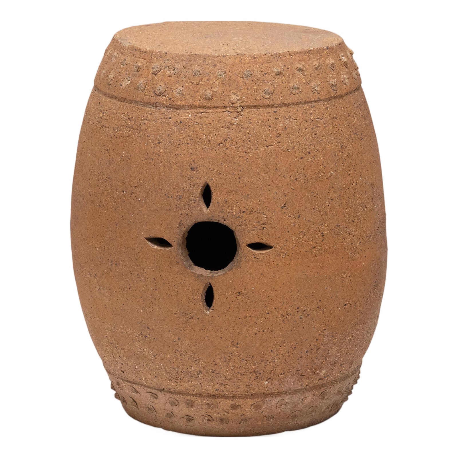 Chinese Studded Terracotta Drum, C. 1900 | Chairish