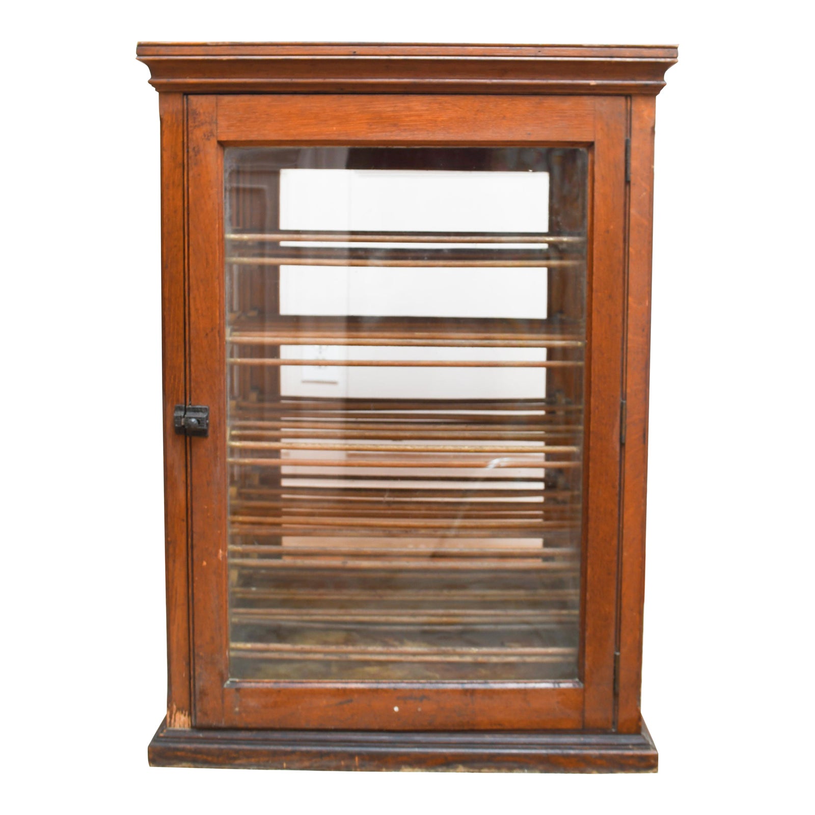 Late 19th Century Showcase Spool Wine Cabinet by Excelsior Case Works ...