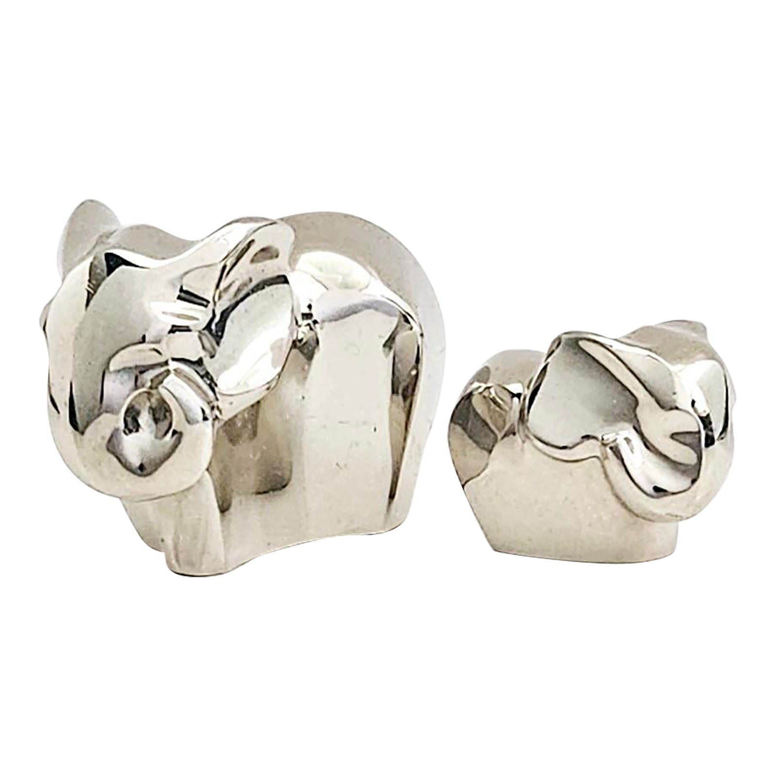 1970s Dansk Modernist Silver Zoo Animal Figure Paperweight Silver ...