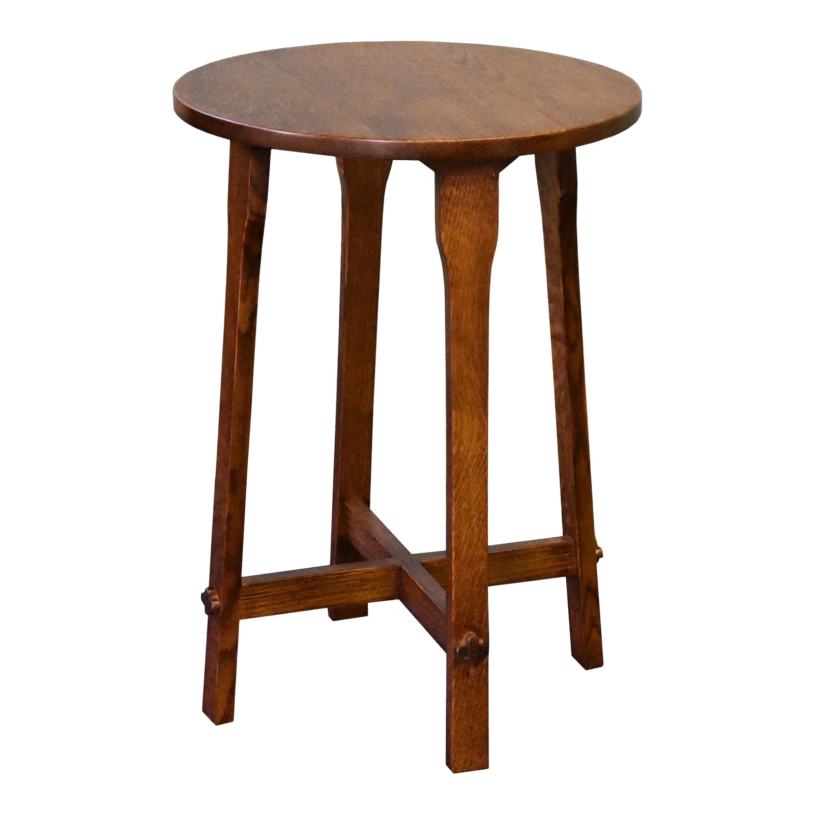 Crafters and Weavers Arts and Crafts / Mission Style Oak Round End ...