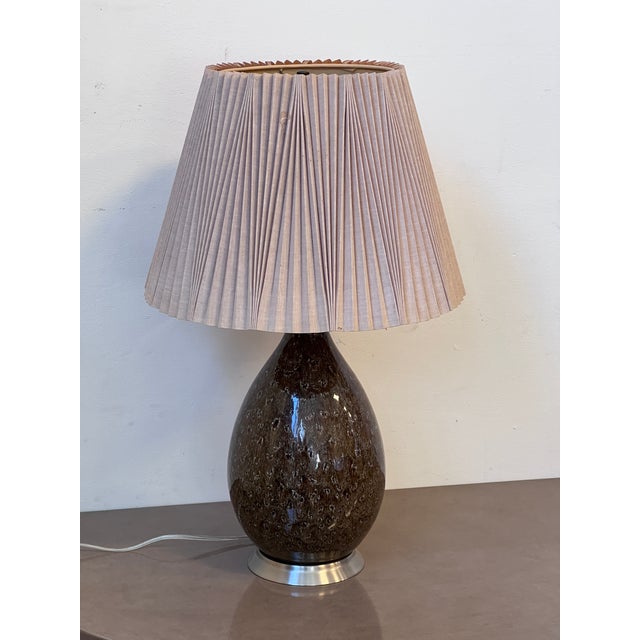 Vintage Mid Century Earth Tone Ceramic Table Lamp | Chairish