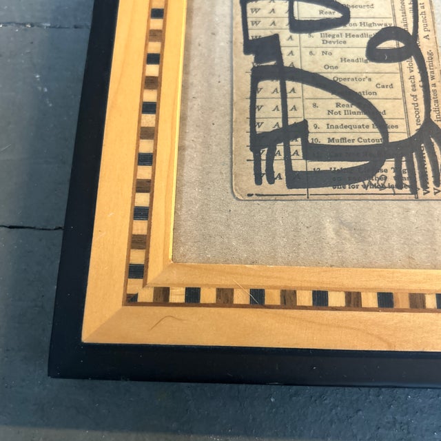 Contemporary Original Wayne Cunningham Abstract Marker Drawing on ...