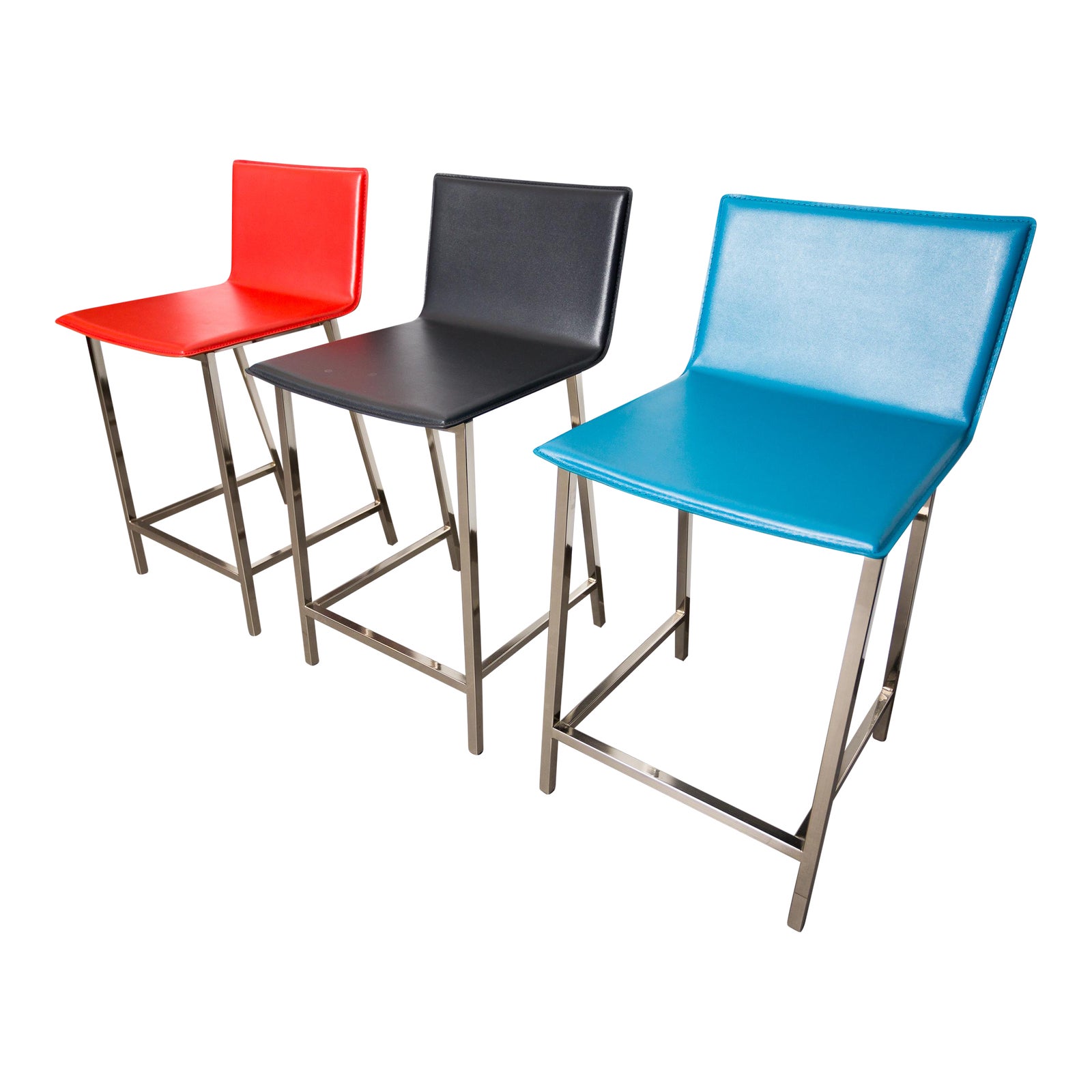 Cb2 Phoenix Swoon Counter Stools Set of 3 | Chairish