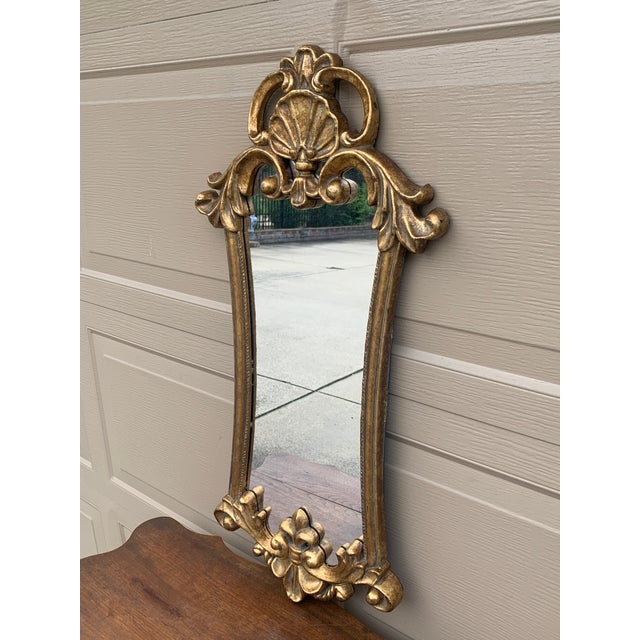 Italian Rococo Baroque Gold Wall Mirror | Chairish