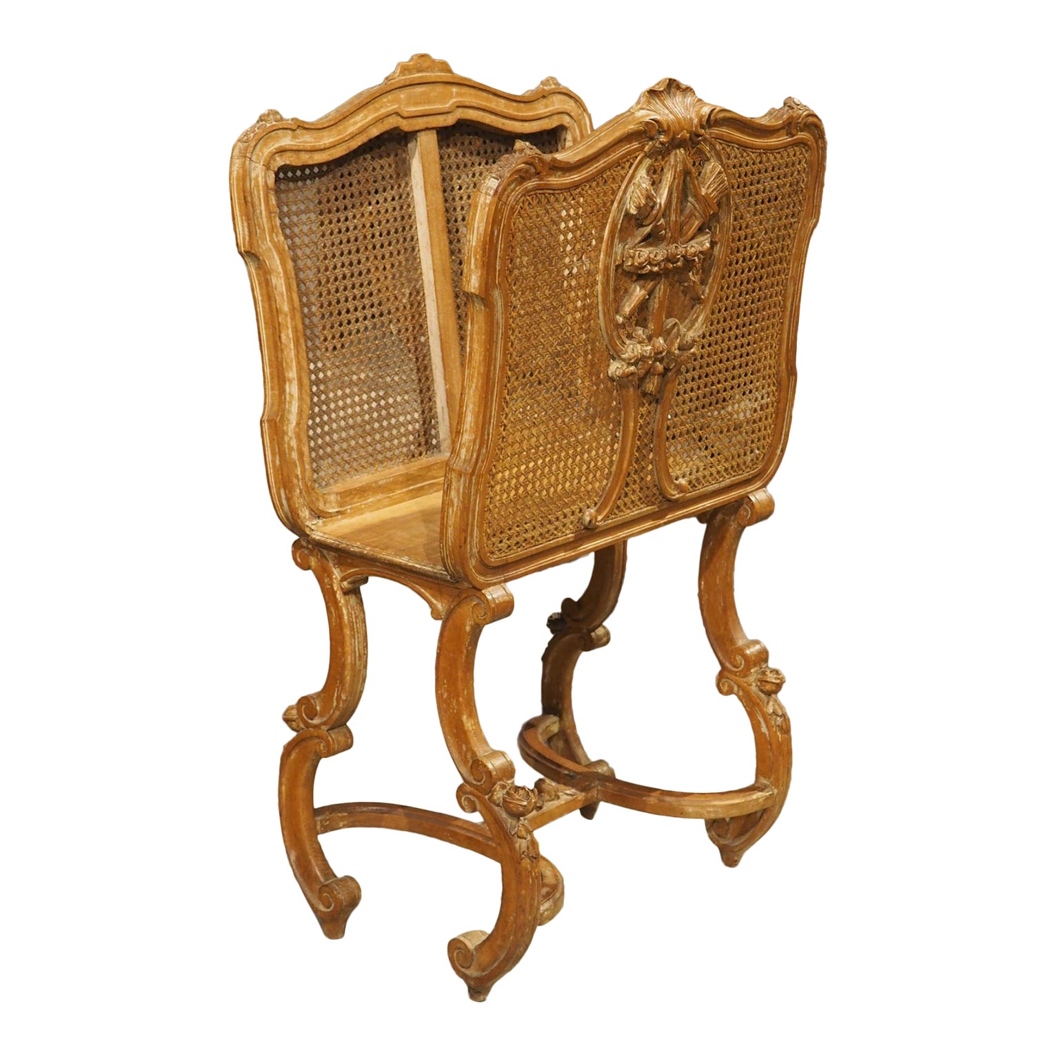 Early 1900s French Caned Louis XVI Style Porte-Revues Music Sheet ...