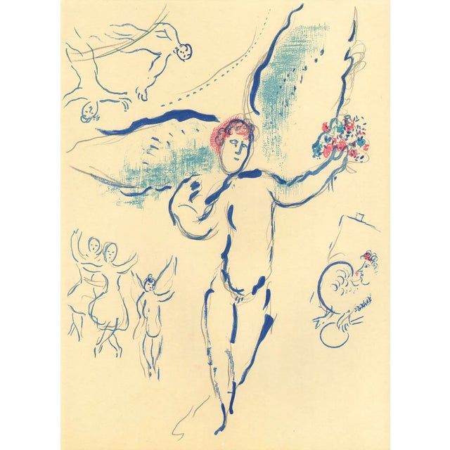 1966 Chagall Sketch of Firebird Lithograph Paris Opera | Chairish